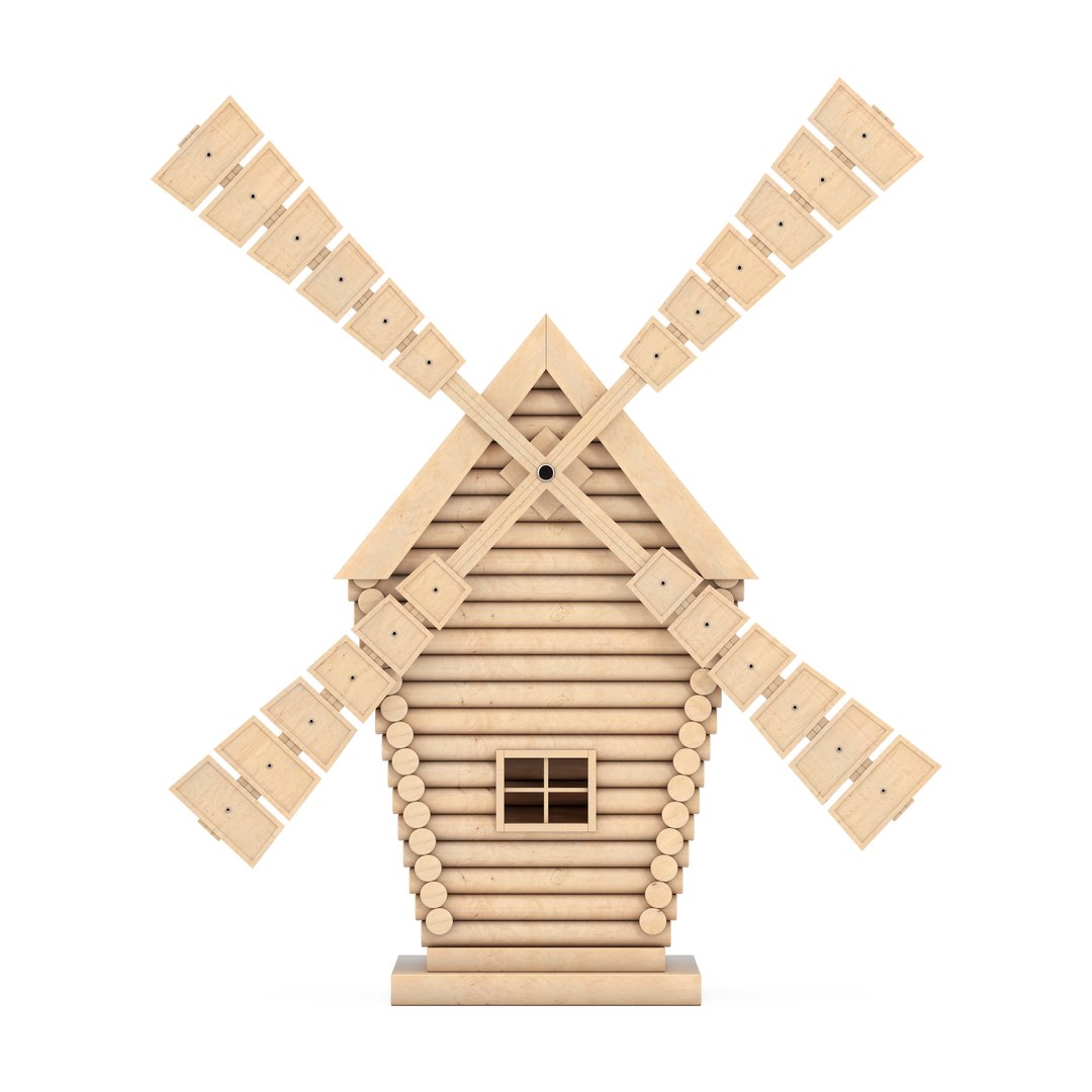 Old Wooden Windmill Farm Miniature 3D Model - TurboSquid 1923238