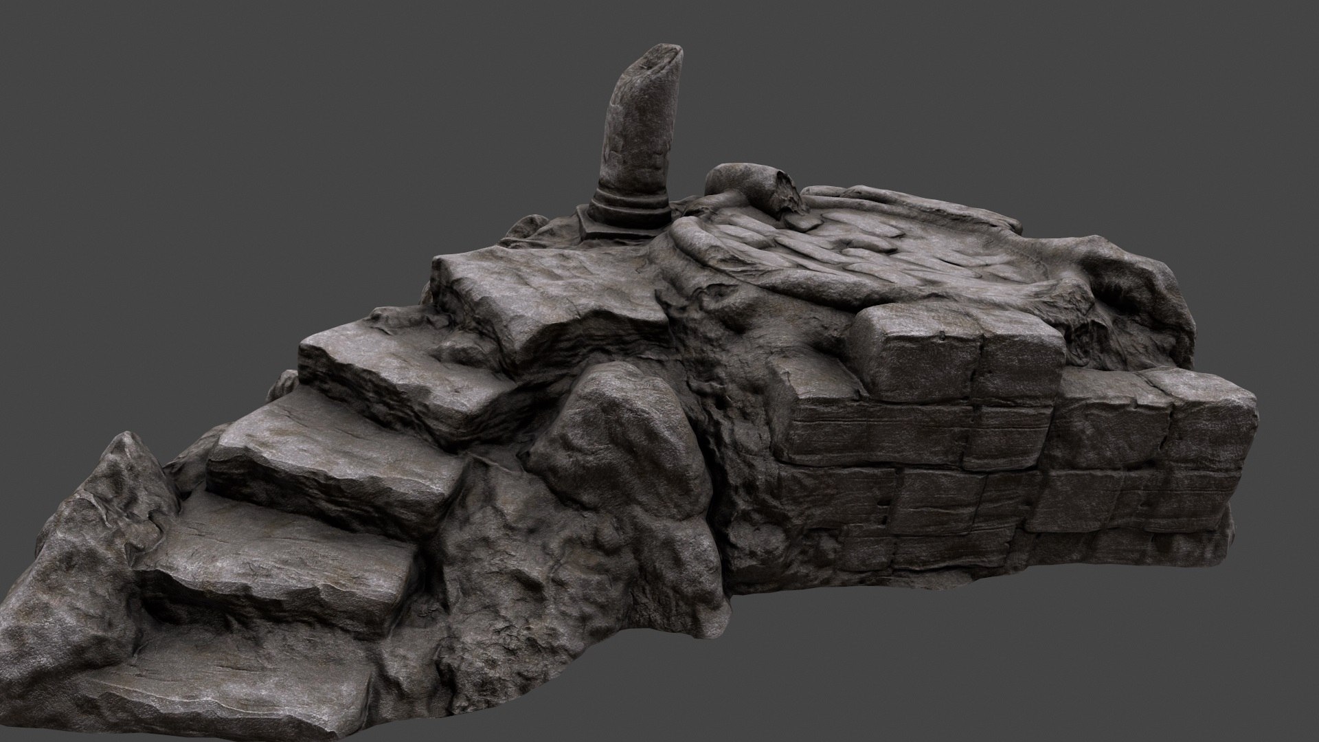 3D Temple Stone - TurboSquid 1170331