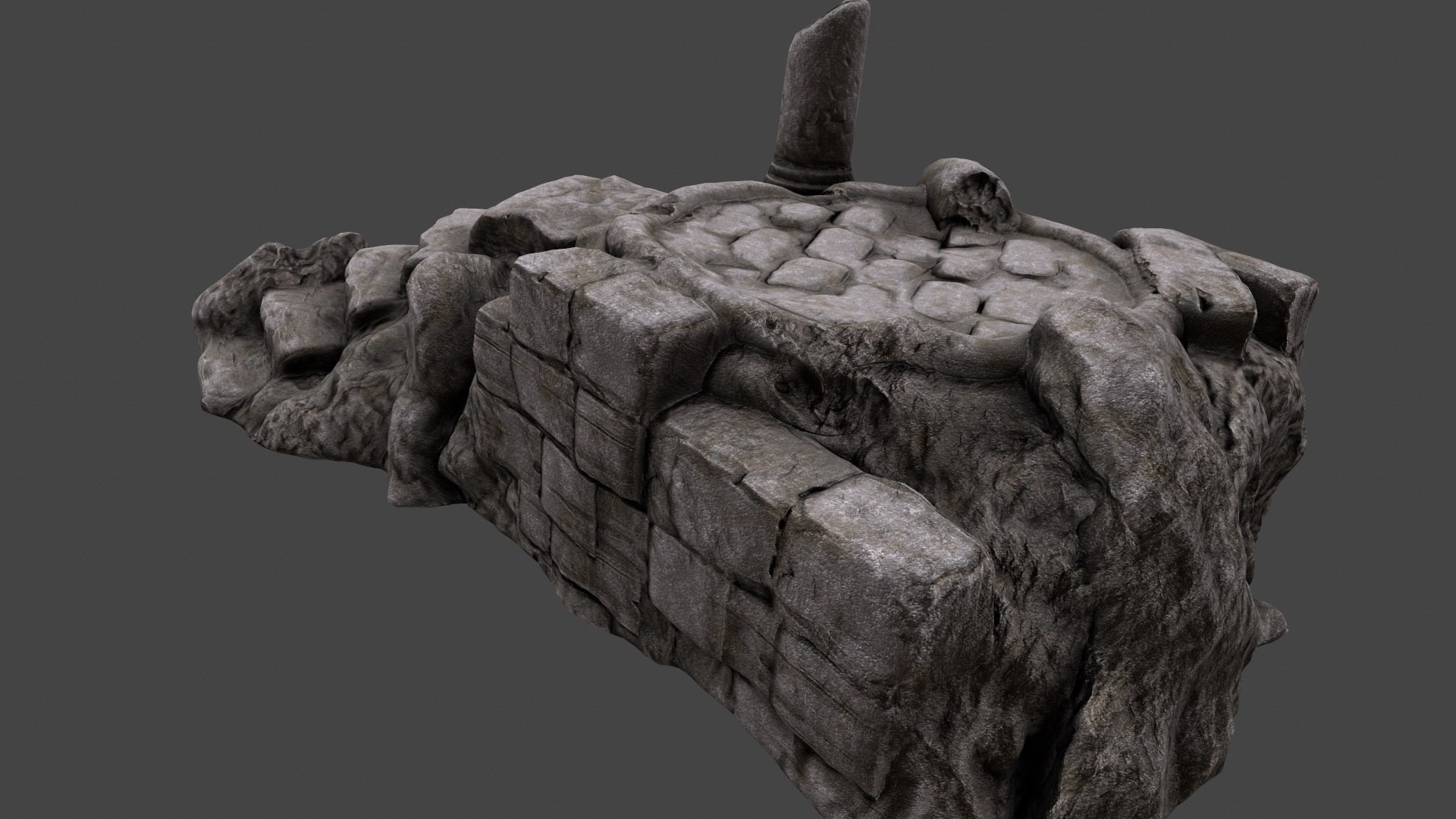 3D Temple Stone - TurboSquid 1170331