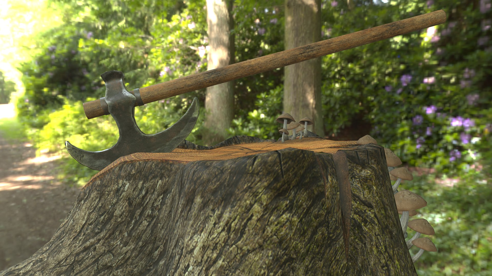 Two-handed battle axe pbr 3D - TurboSquid 1558122