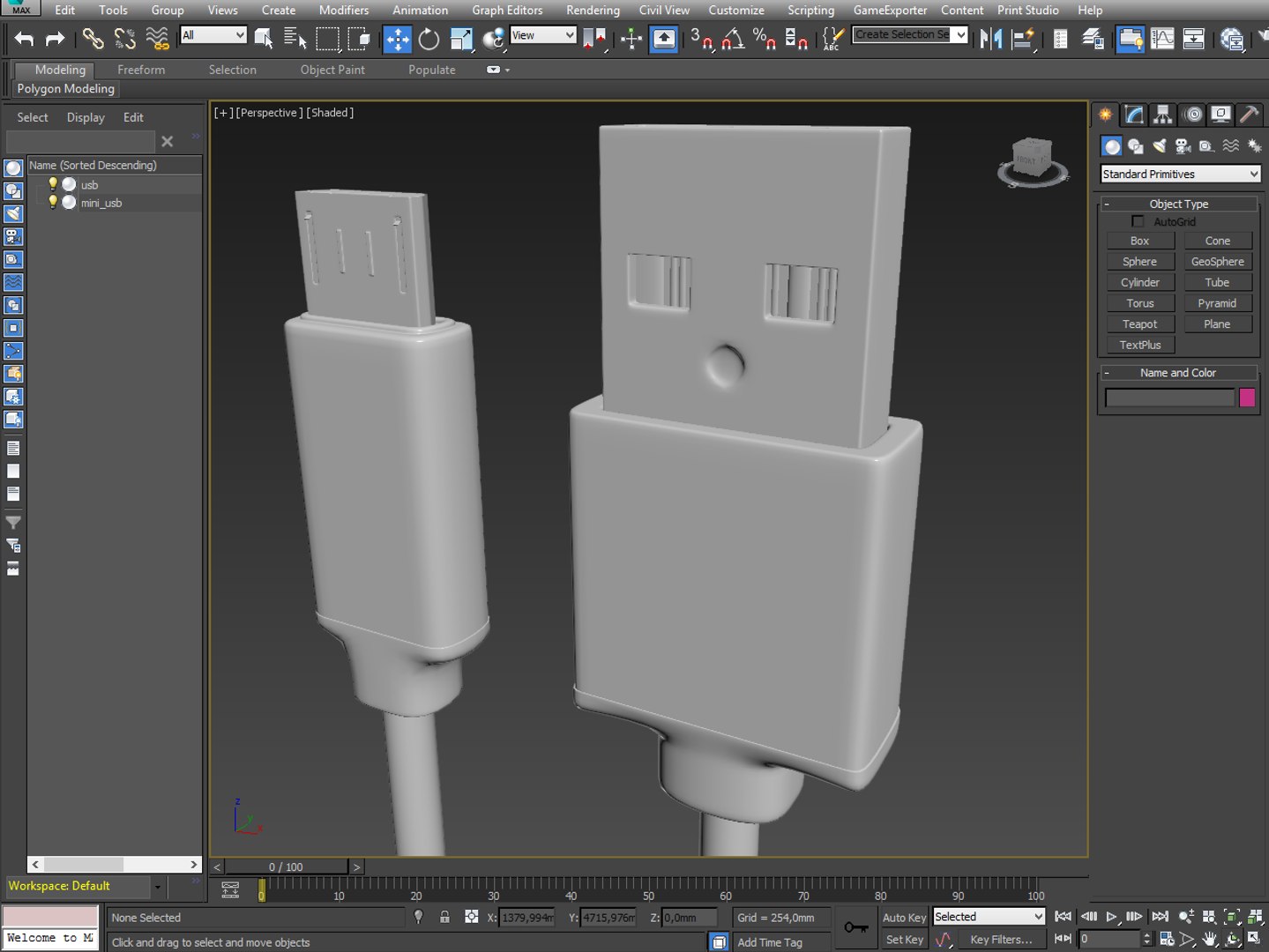 3d Model Usb