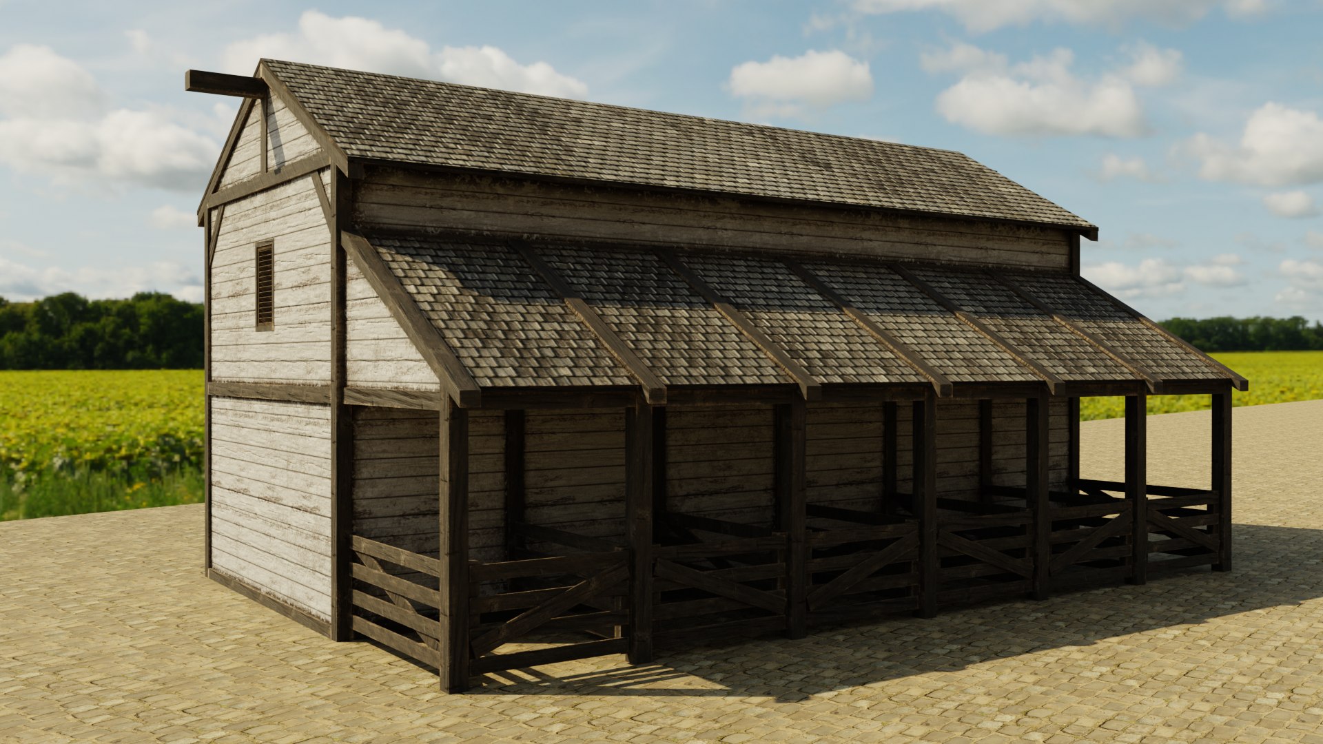 3D Model Medieval Stable - TurboSquid 1509787