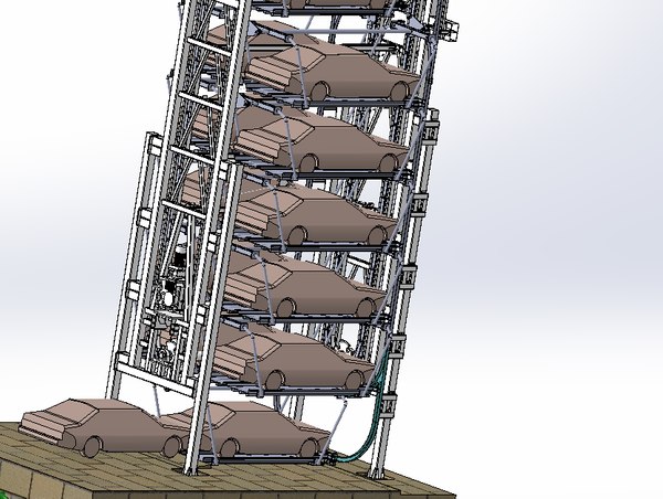 3D automated three-dimensional garage model - TurboSquid 1518801