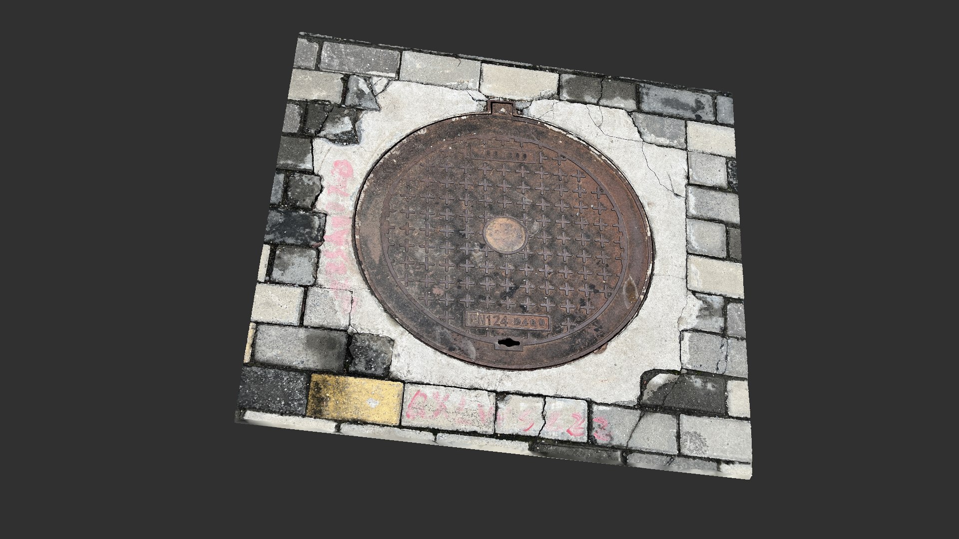 3D Model Round Manhole Cover 3d Scan - TurboSquid 1995590