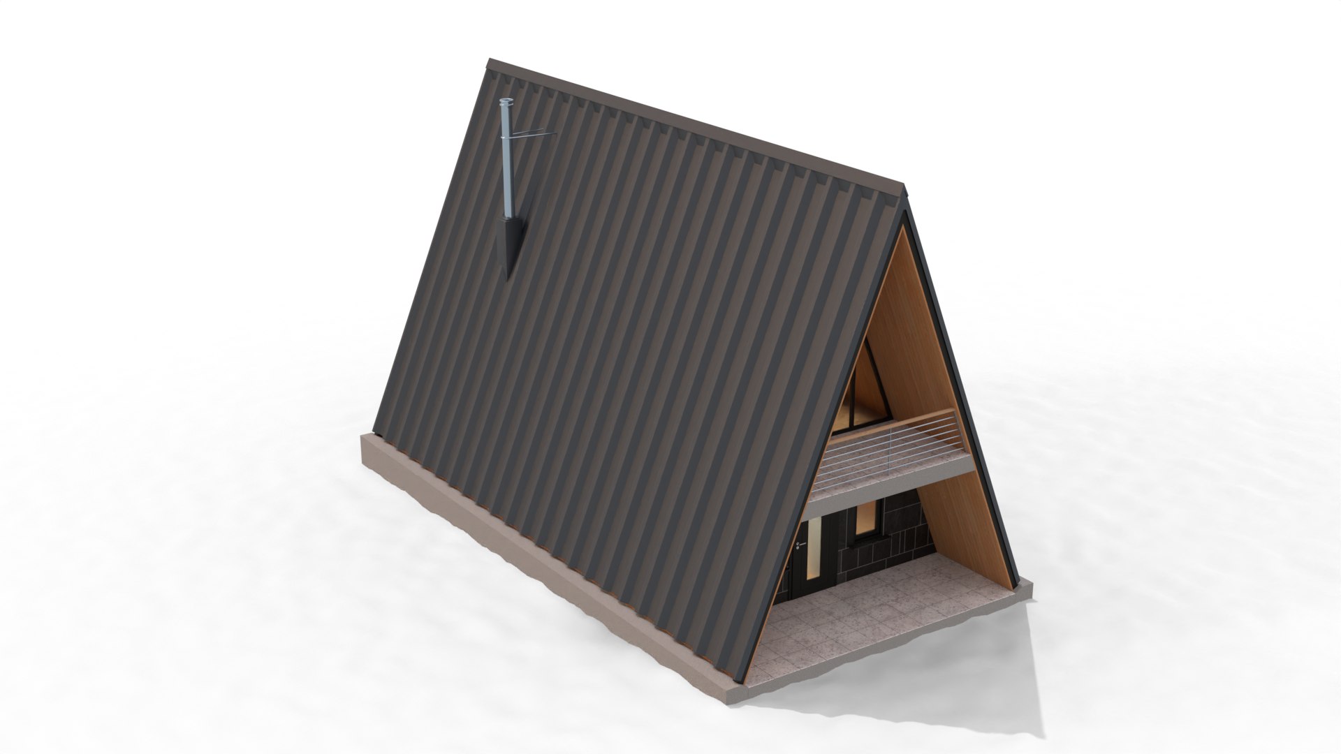 A-Frame Cabin 3D Model - TurboSquid 2316095