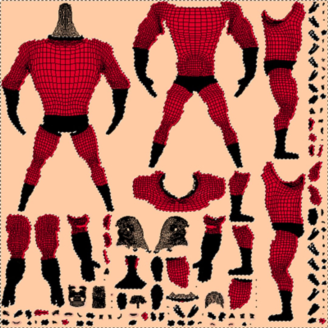 Comic Super Hero 3d Model