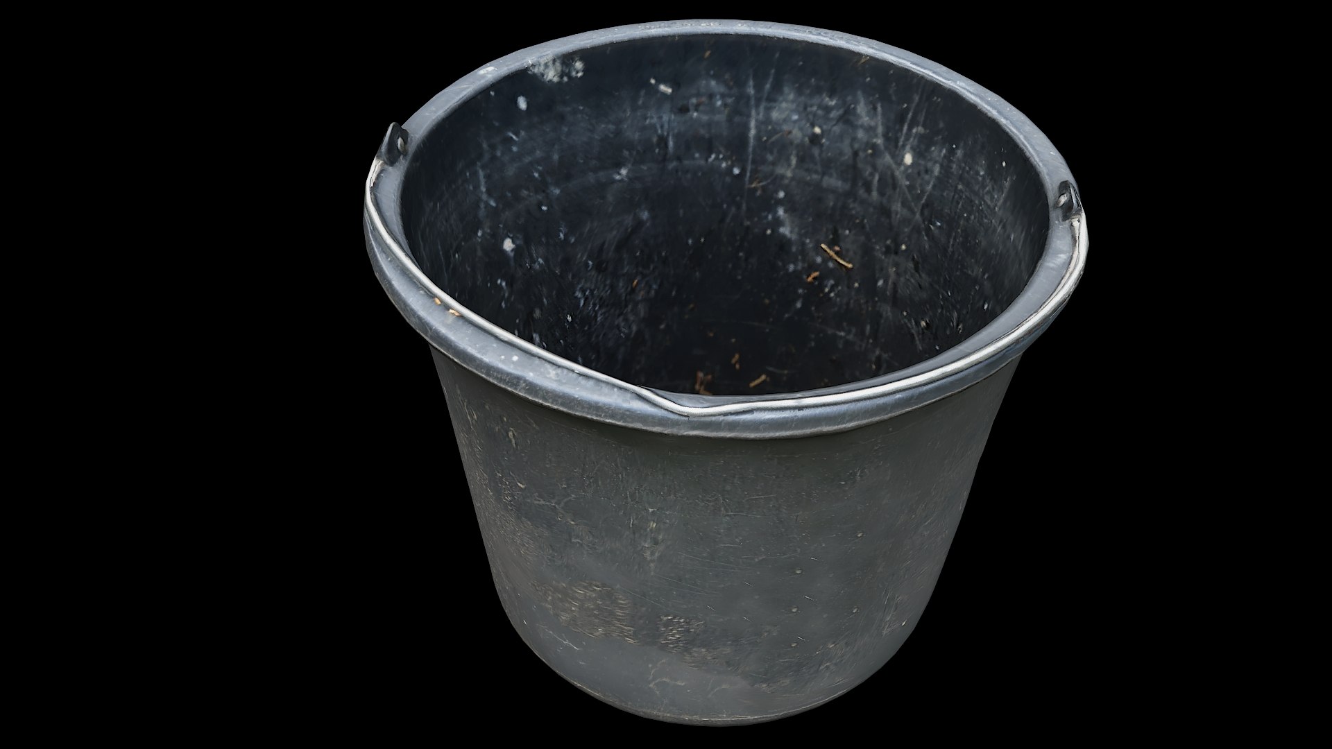 3D Bucket 03 Black Dirty Model - TurboSquid 2140426