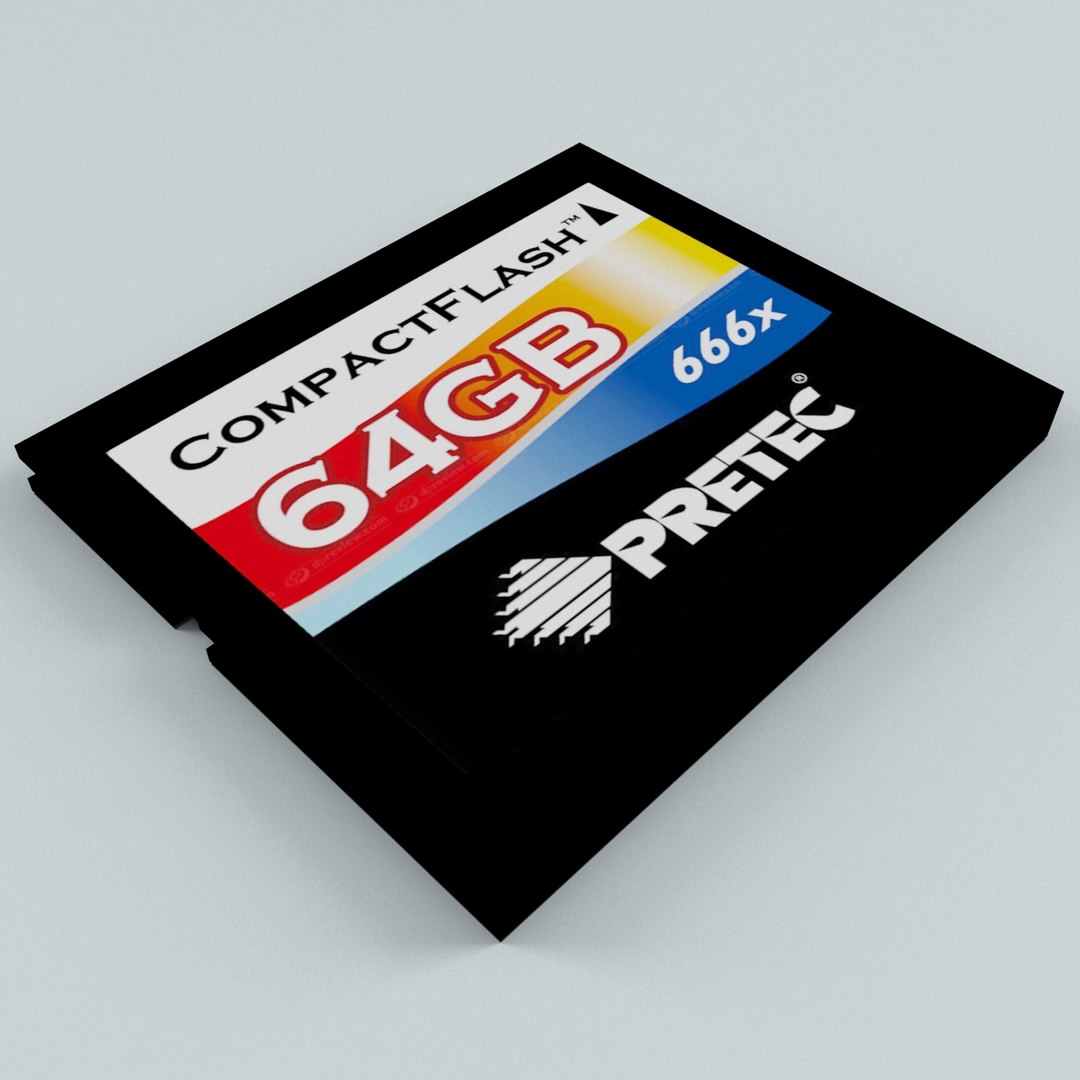 Memory Card Compac Flash 3d Model