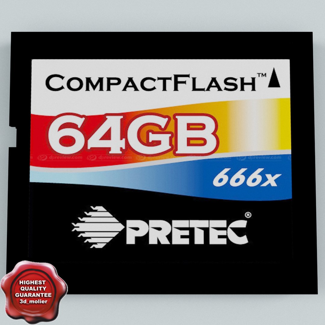Memory Card Compac Flash 3d Model