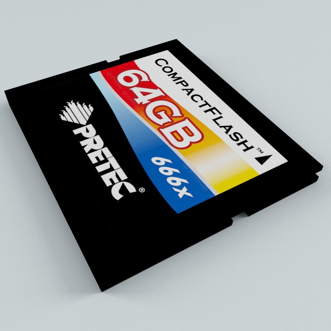 Memory Card Compac Flash 3d Model