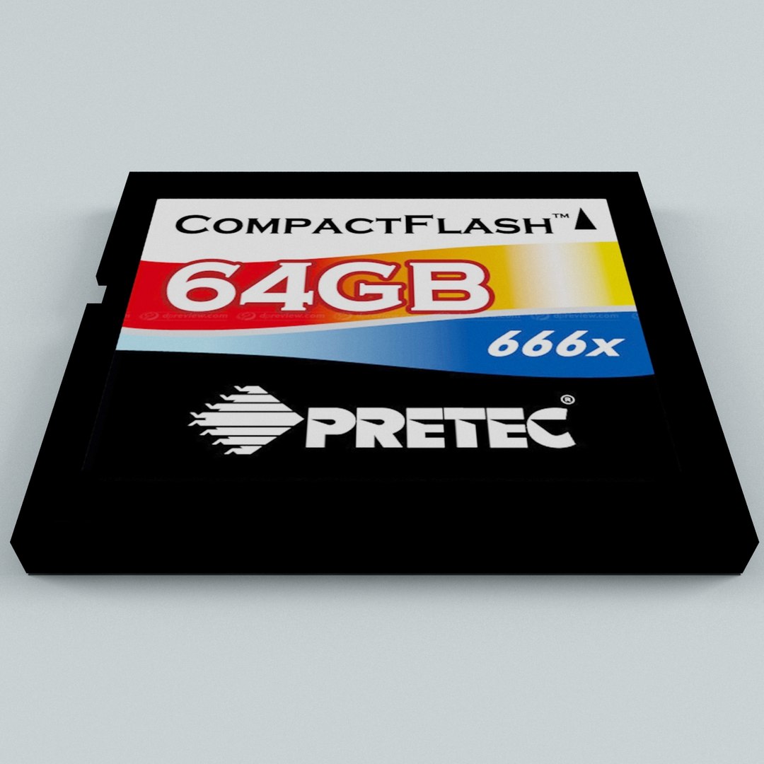 Memory Card Compac Flash 3d Model
