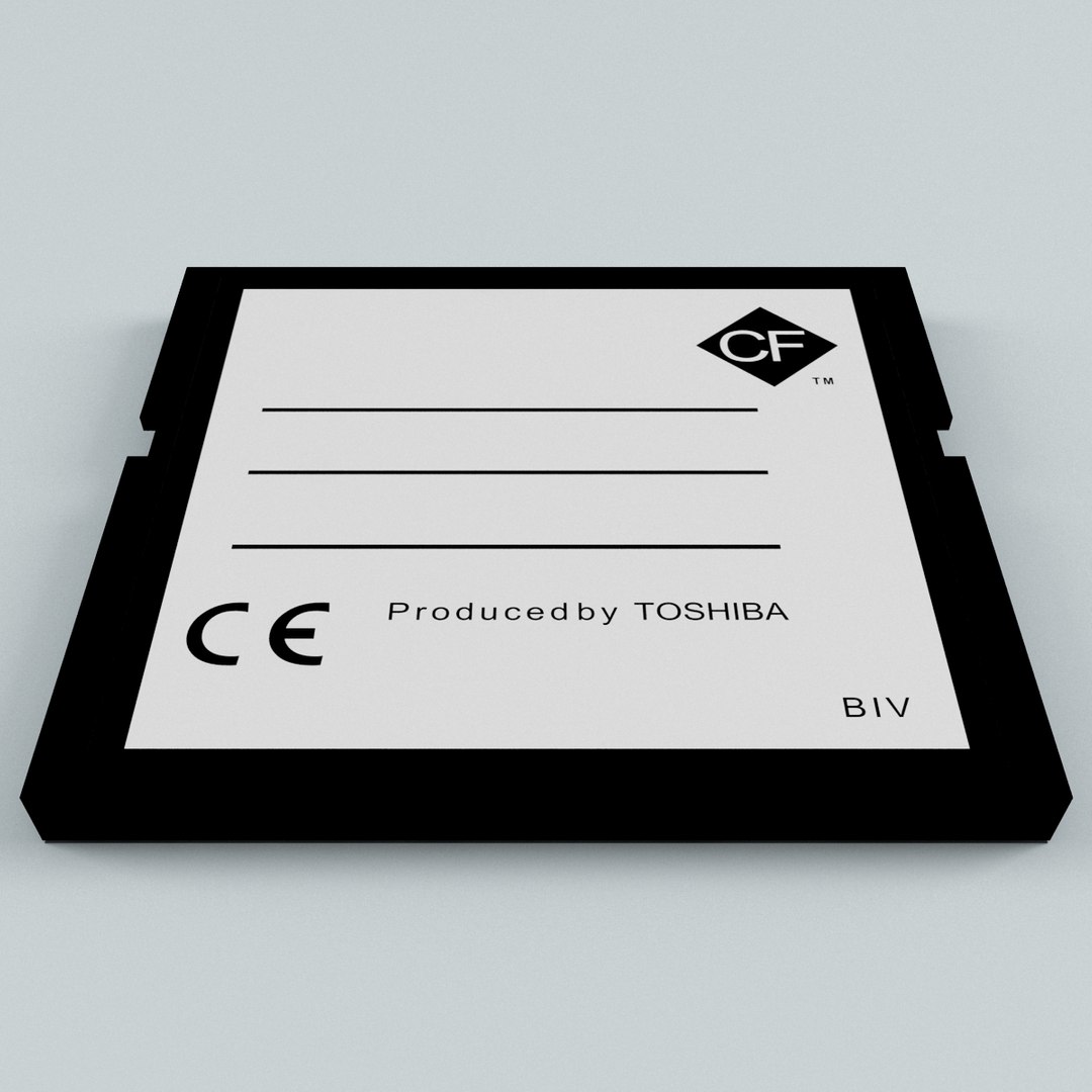 Memory Card Compac Flash 3d Model