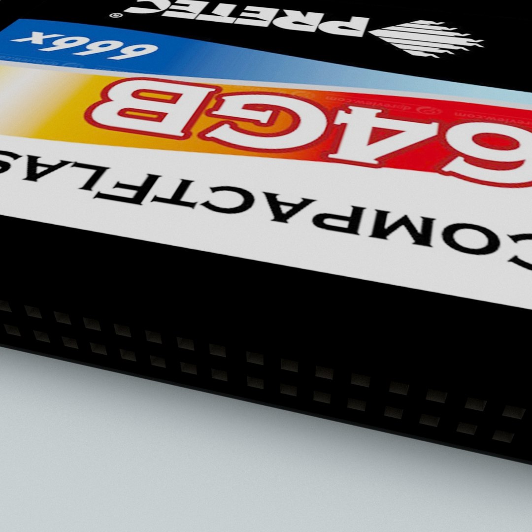 Memory Card Compac Flash 3d Model