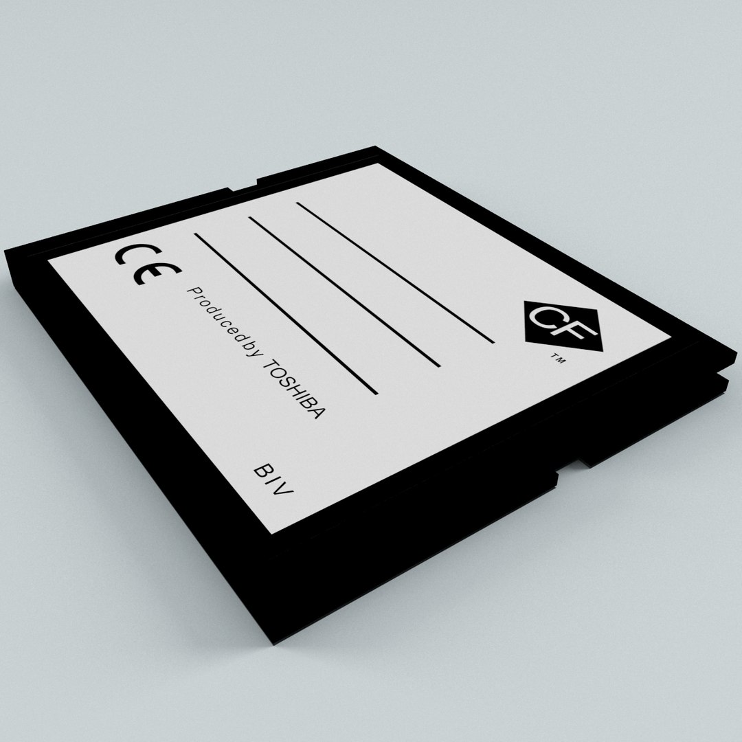 Memory Card Compac Flash 3d Model