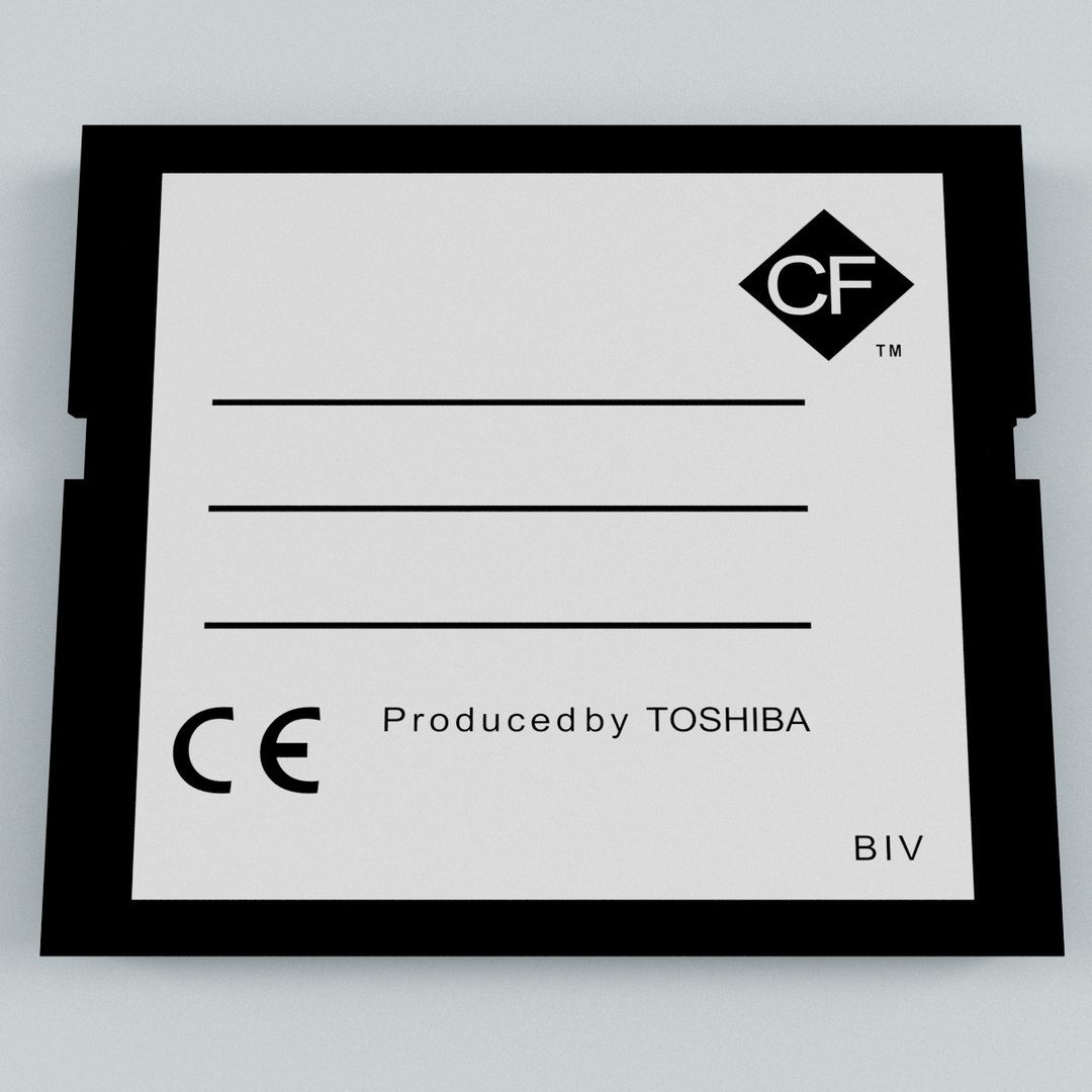 Memory Card Compac Flash 3d Model