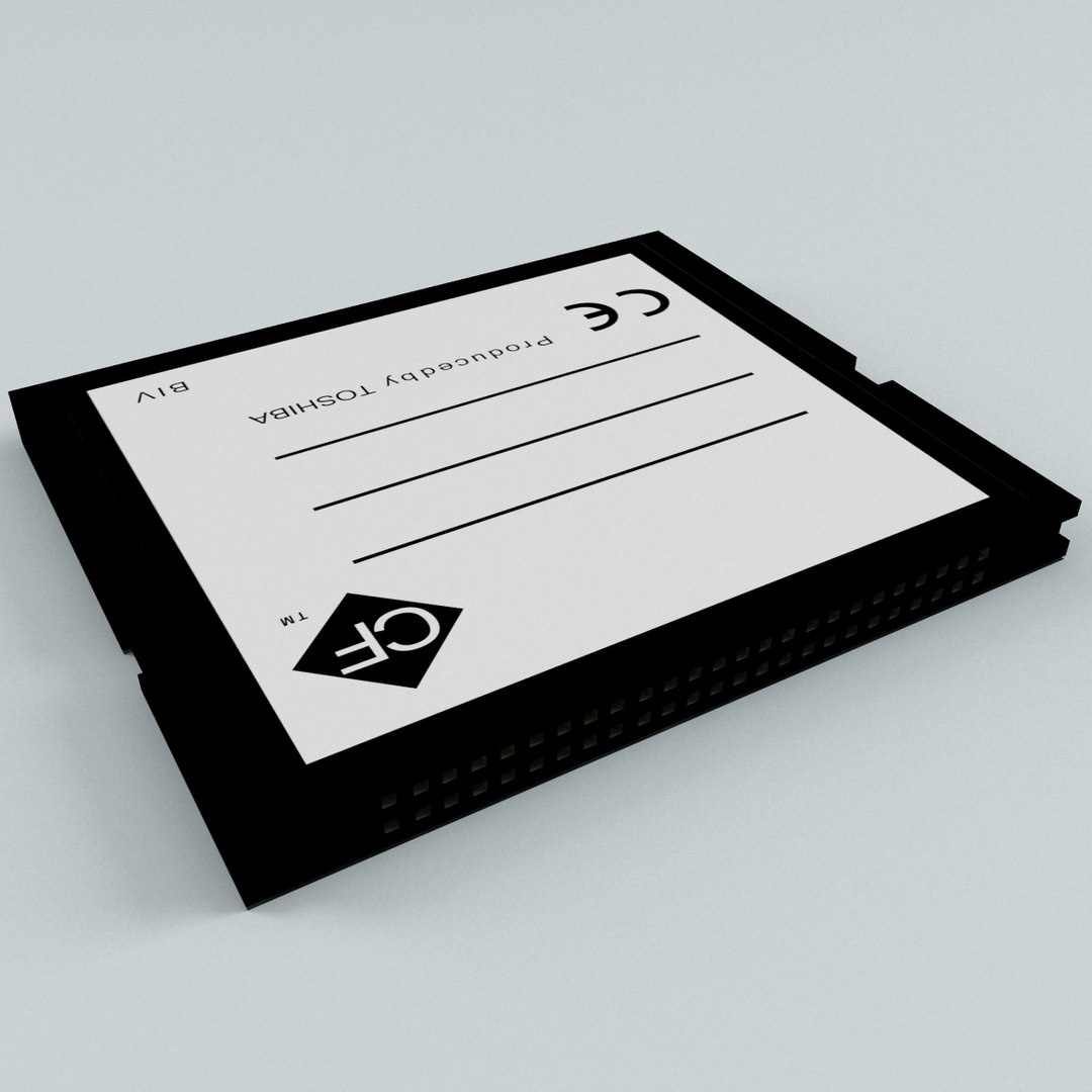 Memory Card Compac Flash 3d Model