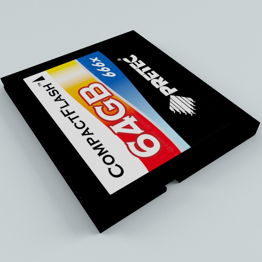 Memory Card Compac Flash 3d Model