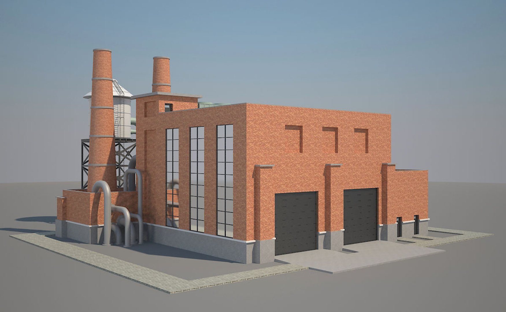 3D factory building - TurboSquid 1211894