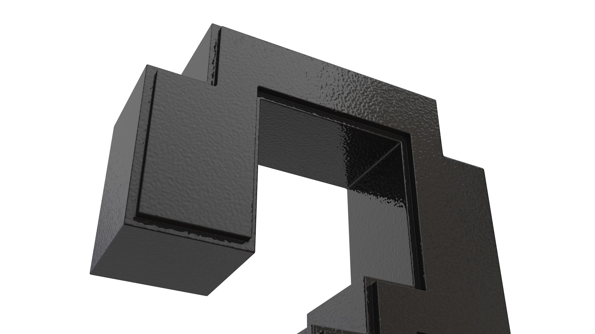 3D Model Question Mark Pixelated Black - TurboSquid 1851888