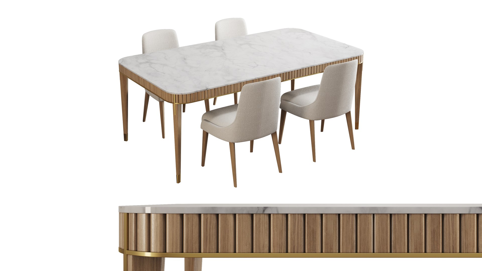3D Roche Bobois Eden-rock Dining Set - TurboSquid 2206502