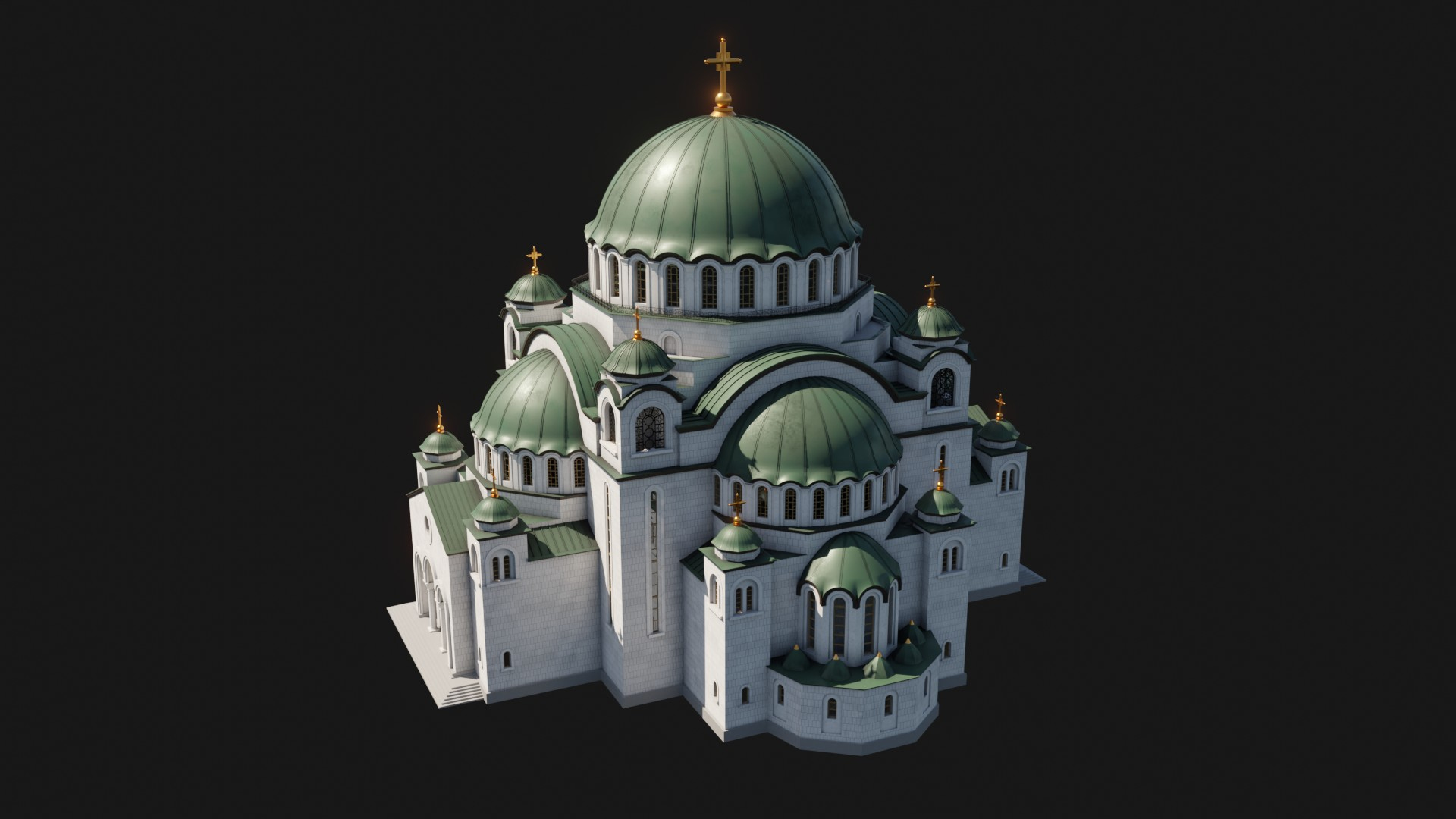 3D Church Of Saint Sava Model - TurboSquid 2001922