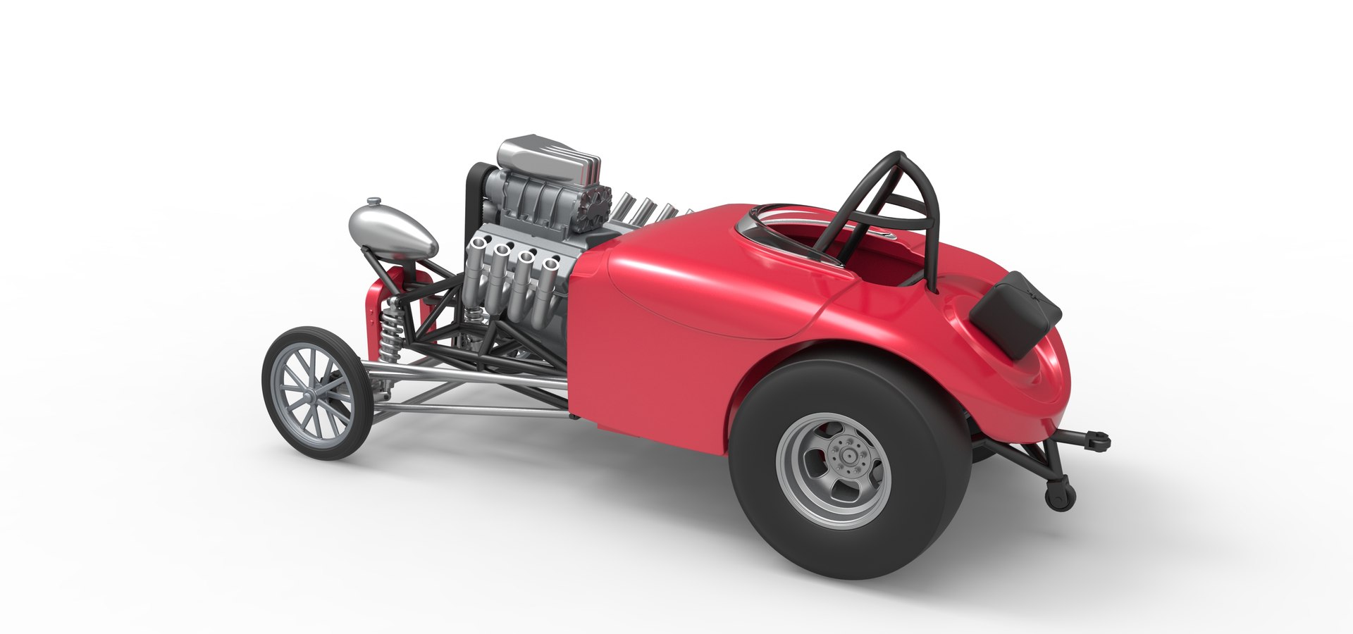 3D Front Engine Old School Dragster With Shell Version 9 Scale 1 To 25 ...