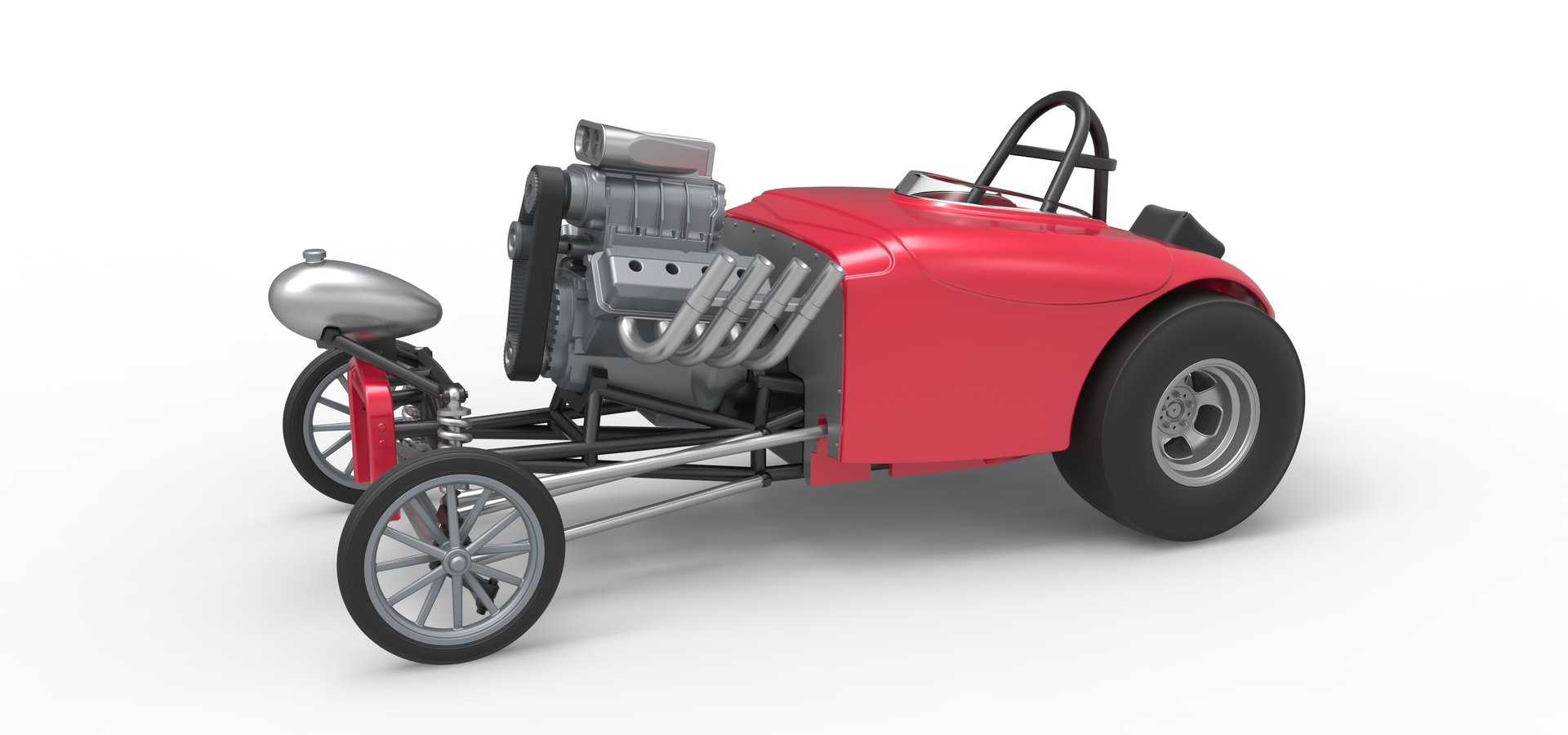 3D Front Engine Old School Dragster With Shell Version 9 Scale 1 To 25 ...