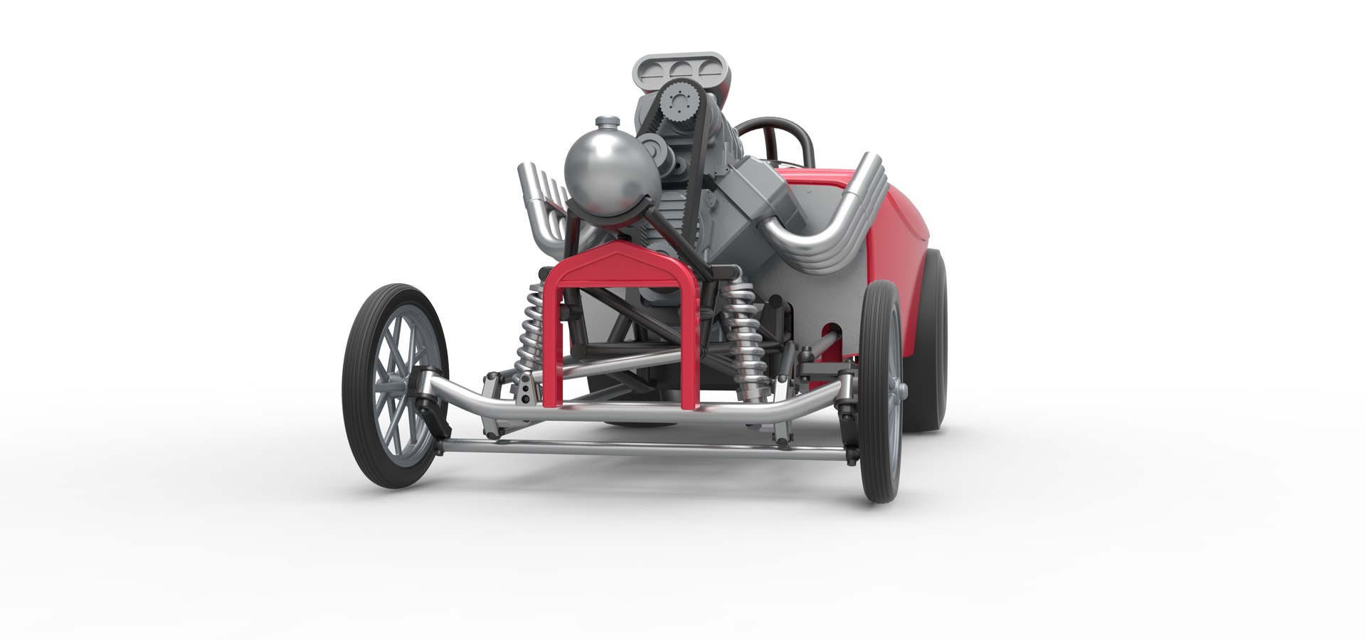 3D Front Engine Old School Dragster With Shell Version 9 Scale 1 To 25 ...