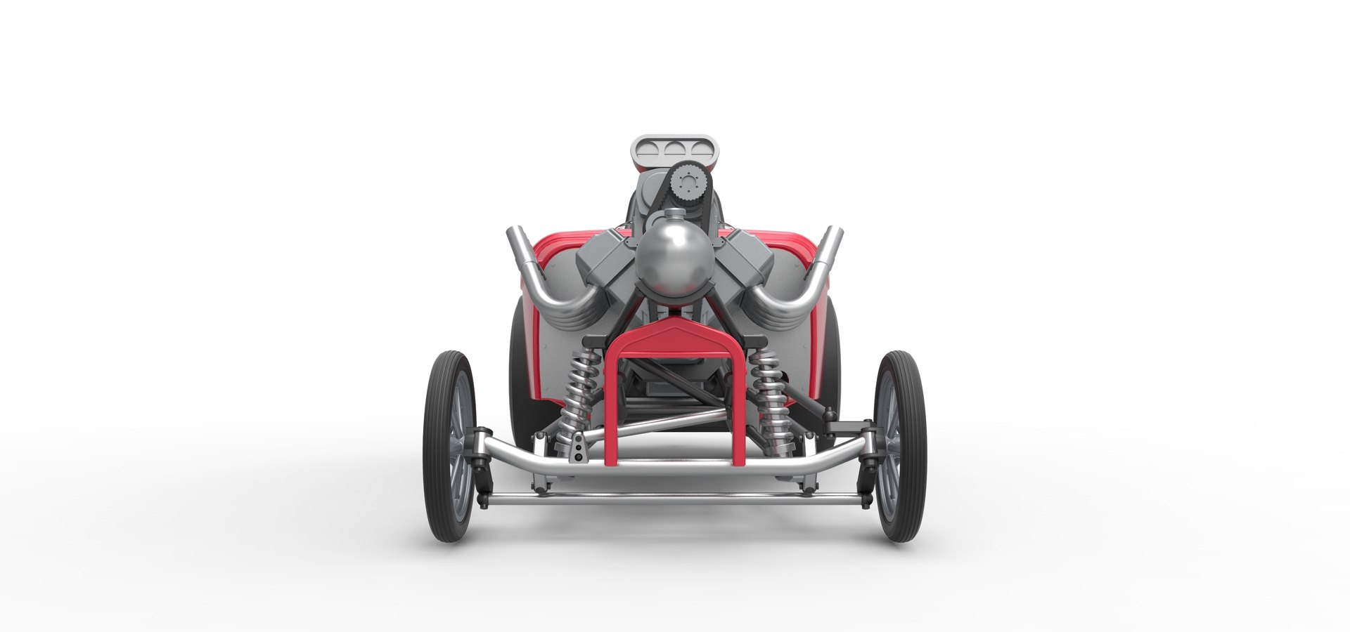 3D Front Engine Old School Dragster With Shell Version 9 Scale 1 To 25 ...