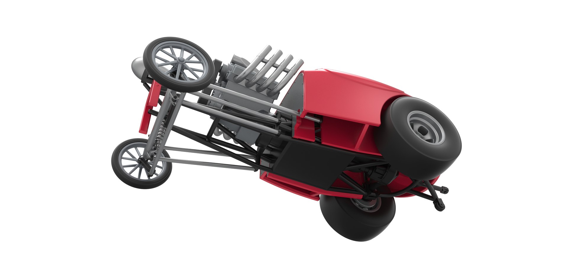 3D Front Engine Old School Dragster With Shell Version 9 Scale 1 To 25 ...