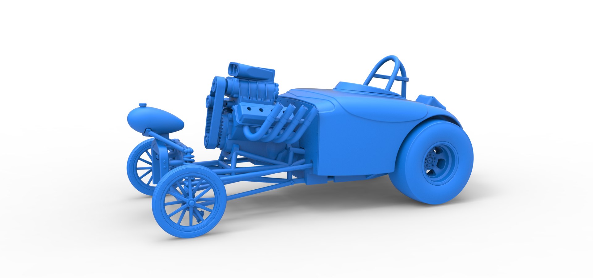 3D Front Engine Old School Dragster With Shell Version 9 Scale 1 To 25 ...