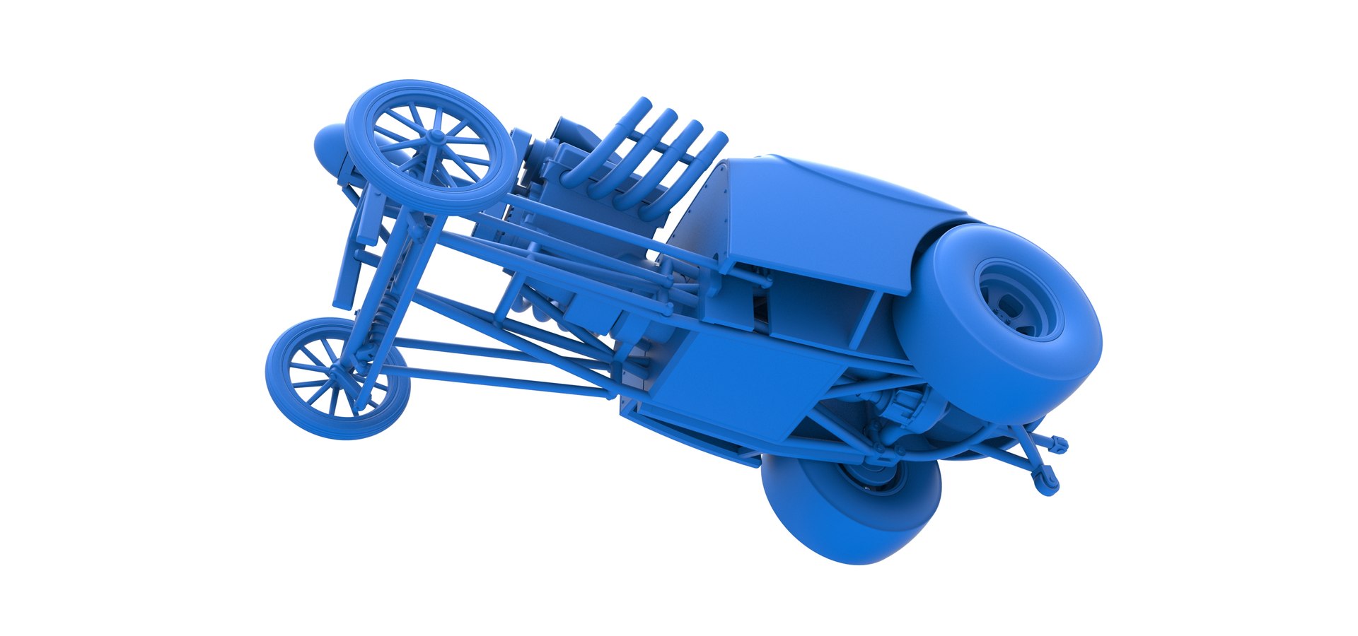 3D Front Engine Old School Dragster With Shell Version 9 Scale 1 To 25 ...