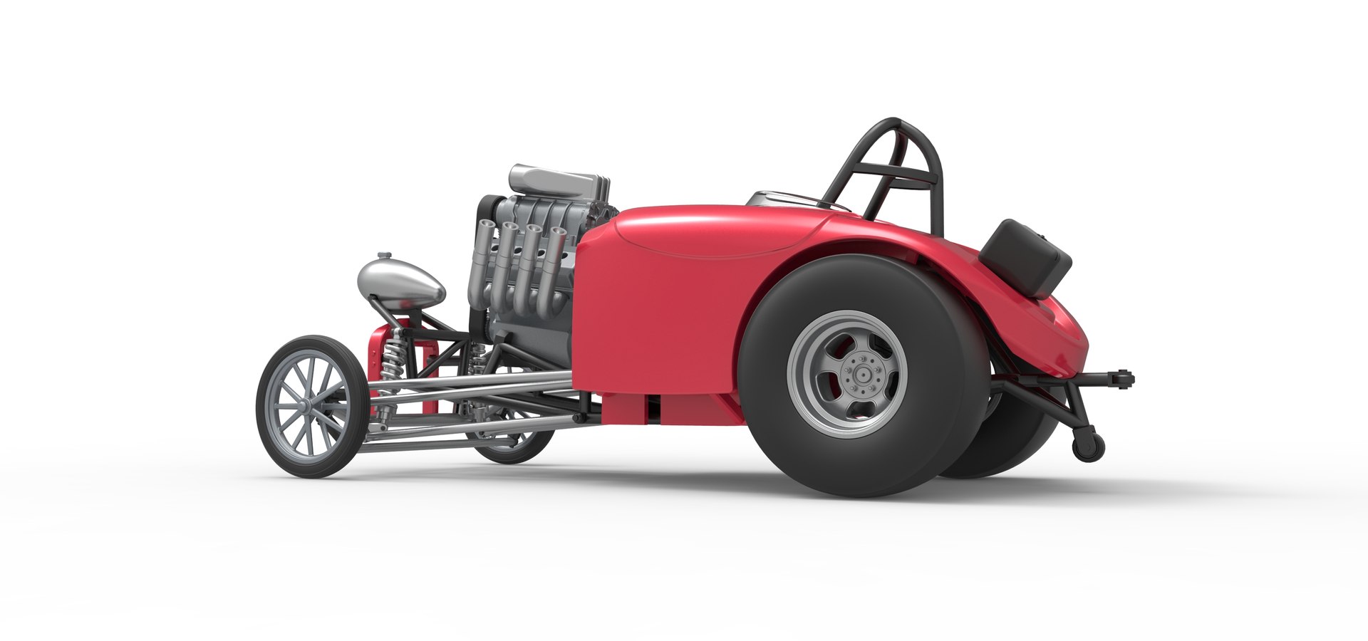 3D Front Engine Old School Dragster With Shell Version 9 Scale 1 To 25 ...