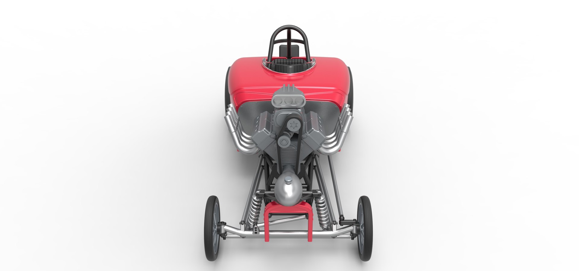 3D Front Engine Old School Dragster With Shell Version 9 Scale 1 To 25 ...