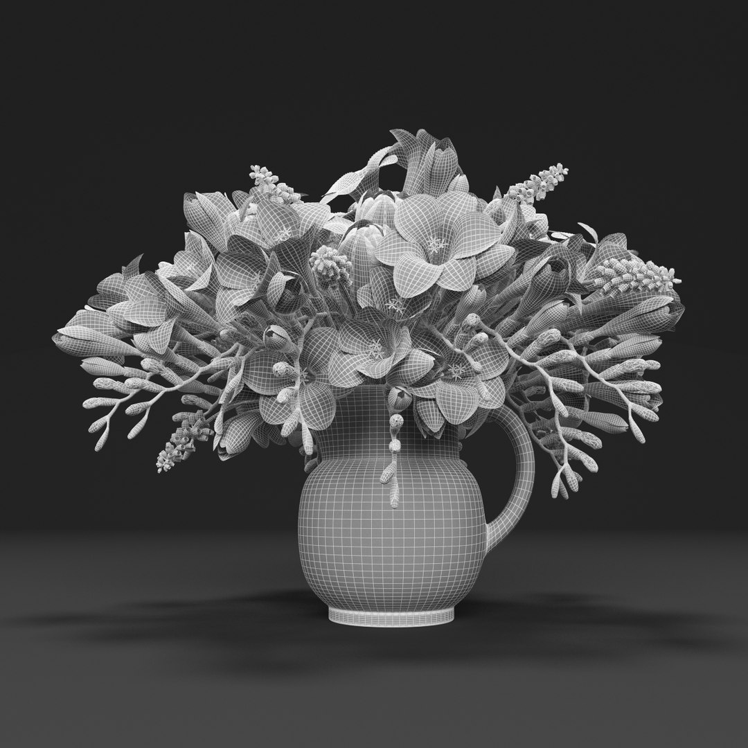 flowers vase 3d model
