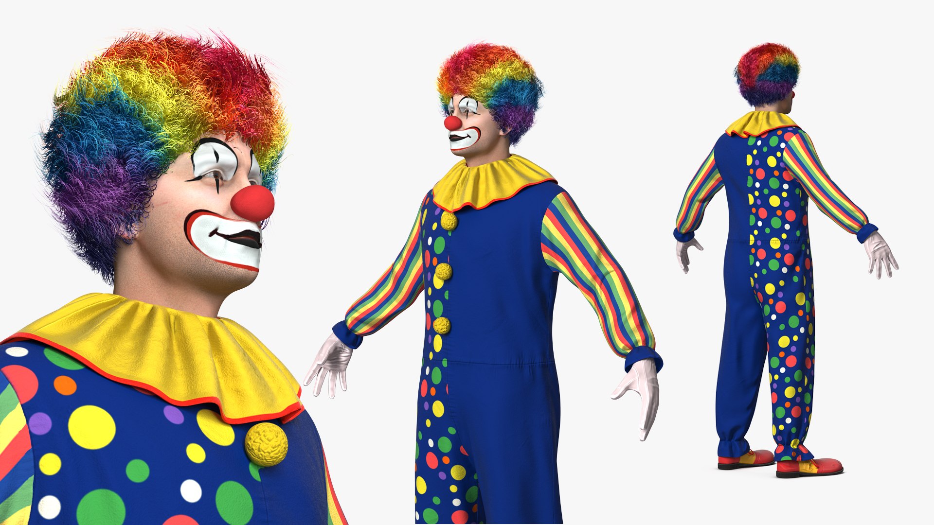 3D Funny Clown Costume Rigged - TurboSquid 1601969