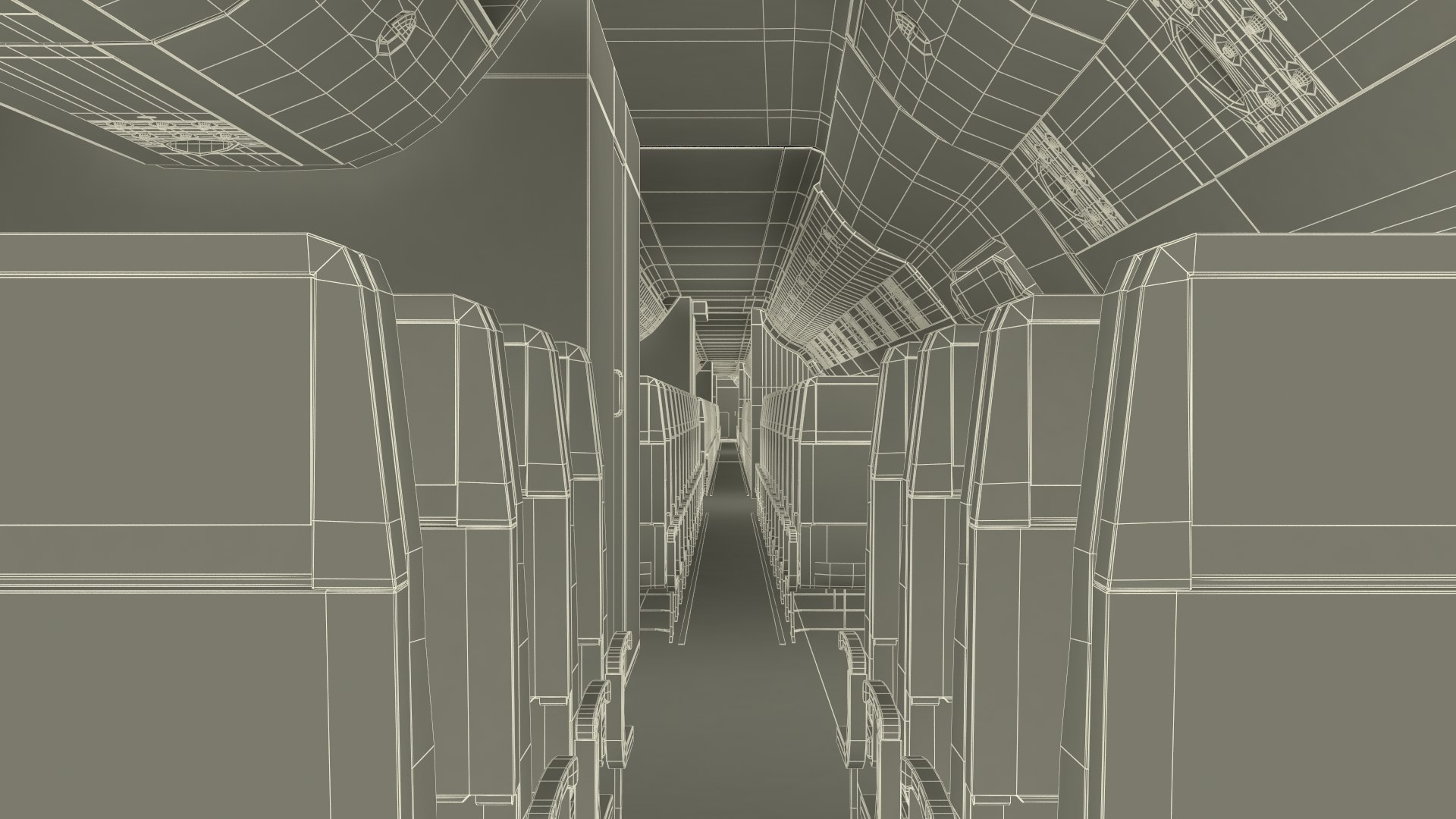 3D Airplane Interior Model - TurboSquid 2340189