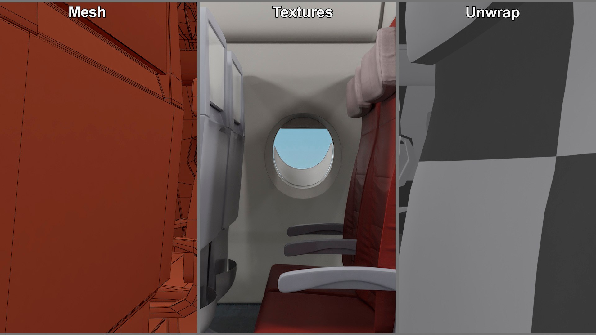 3D Airplane Interior Model - TurboSquid 2340189