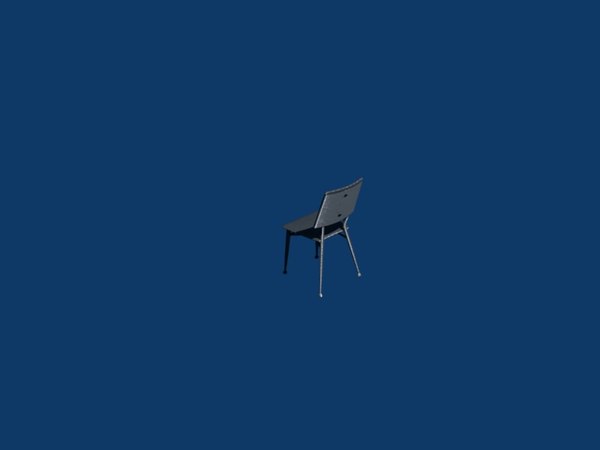 3d model steel template chair