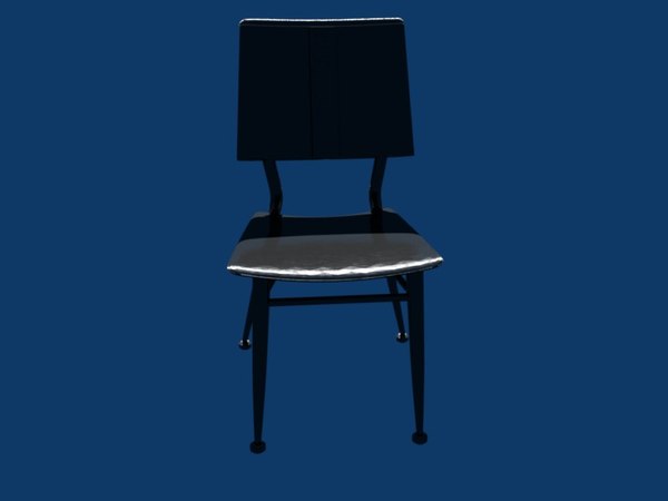 3d model steel template chair