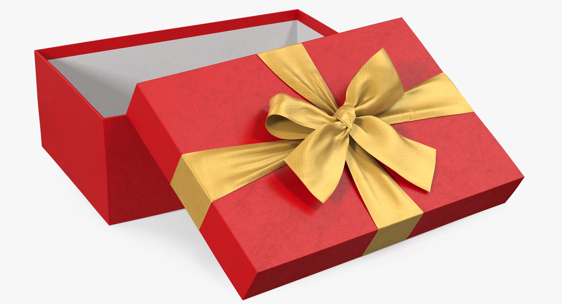 Gift box open red 3D model - TurboSquid 1202278