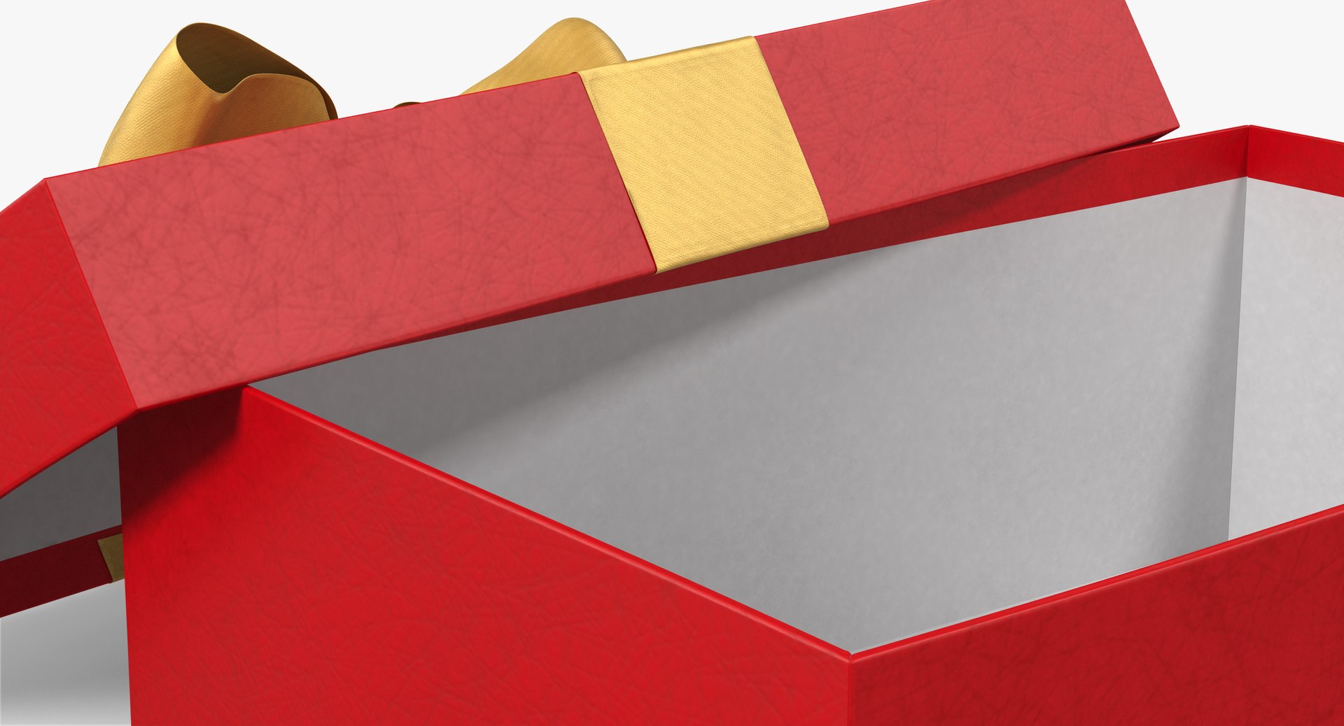 Gift box open red 3D model - TurboSquid 1202278