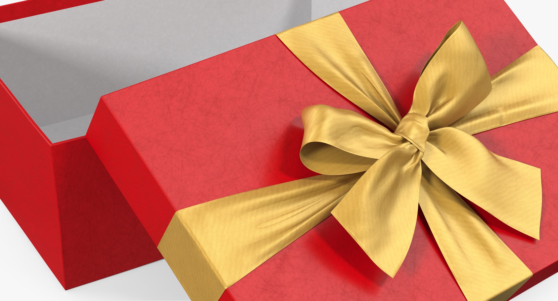 Gift box open red 3D model - TurboSquid 1202278