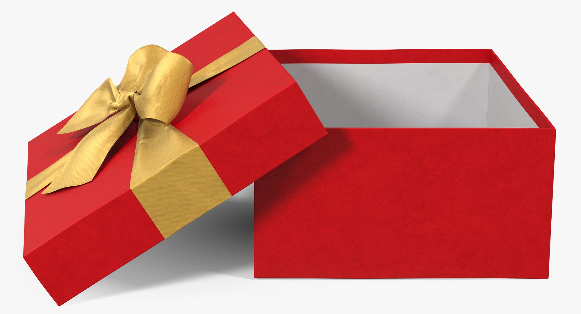 Gift box open red 3D model - TurboSquid 1202278