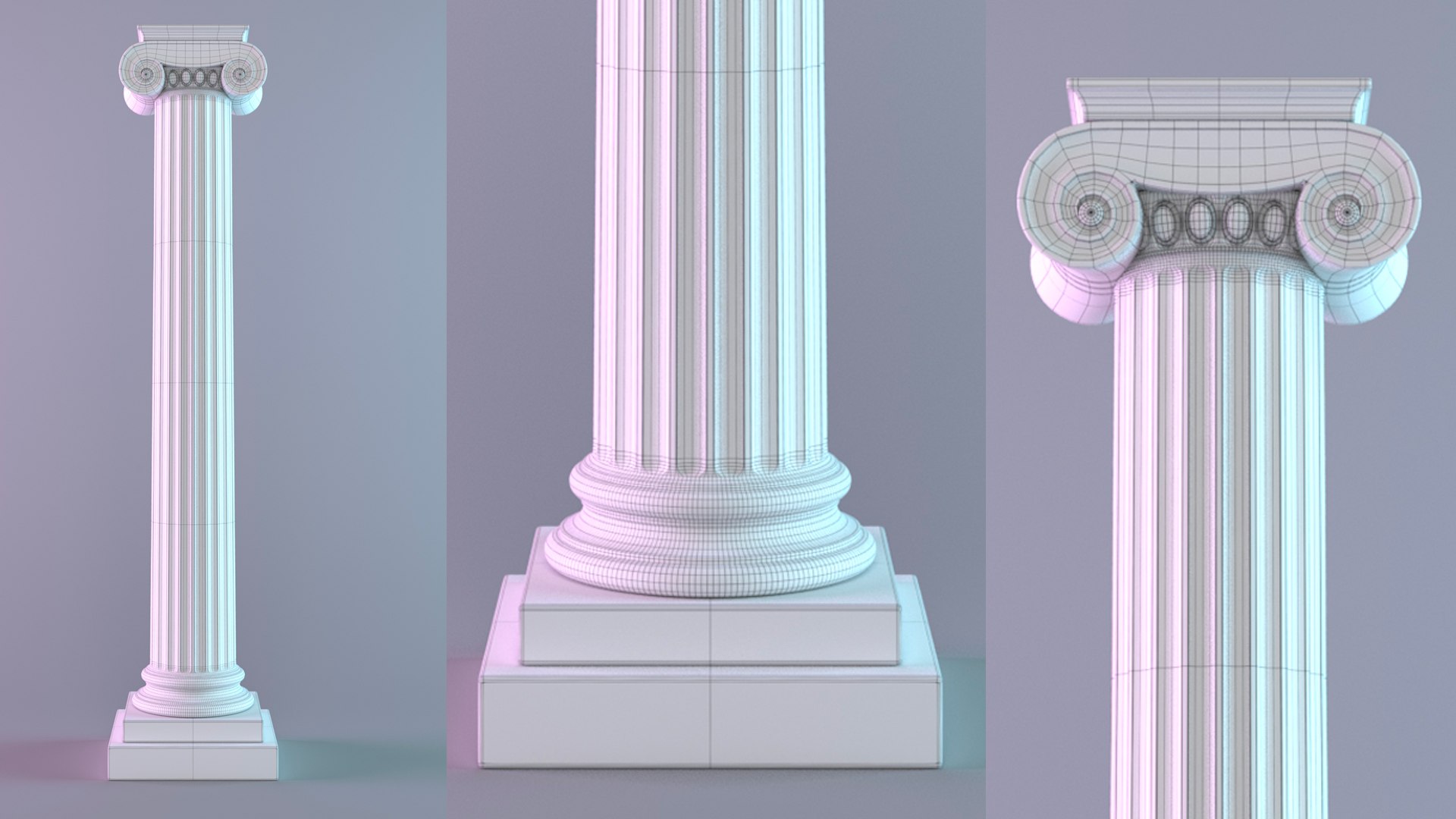 Ionic Column 3D Model - TurboSquid 1898585