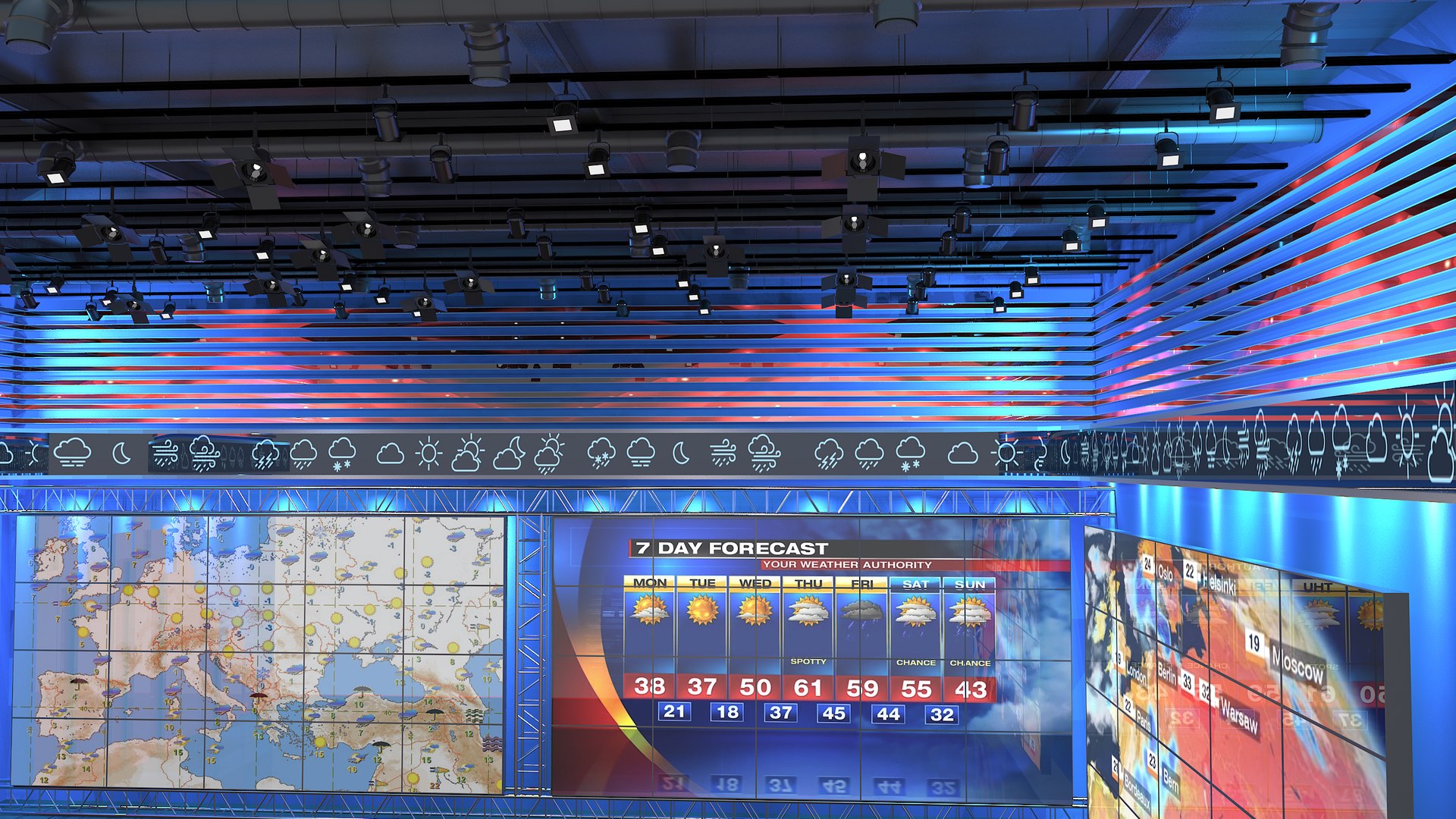 3D Model Tv Studio - TurboSquid 1580459