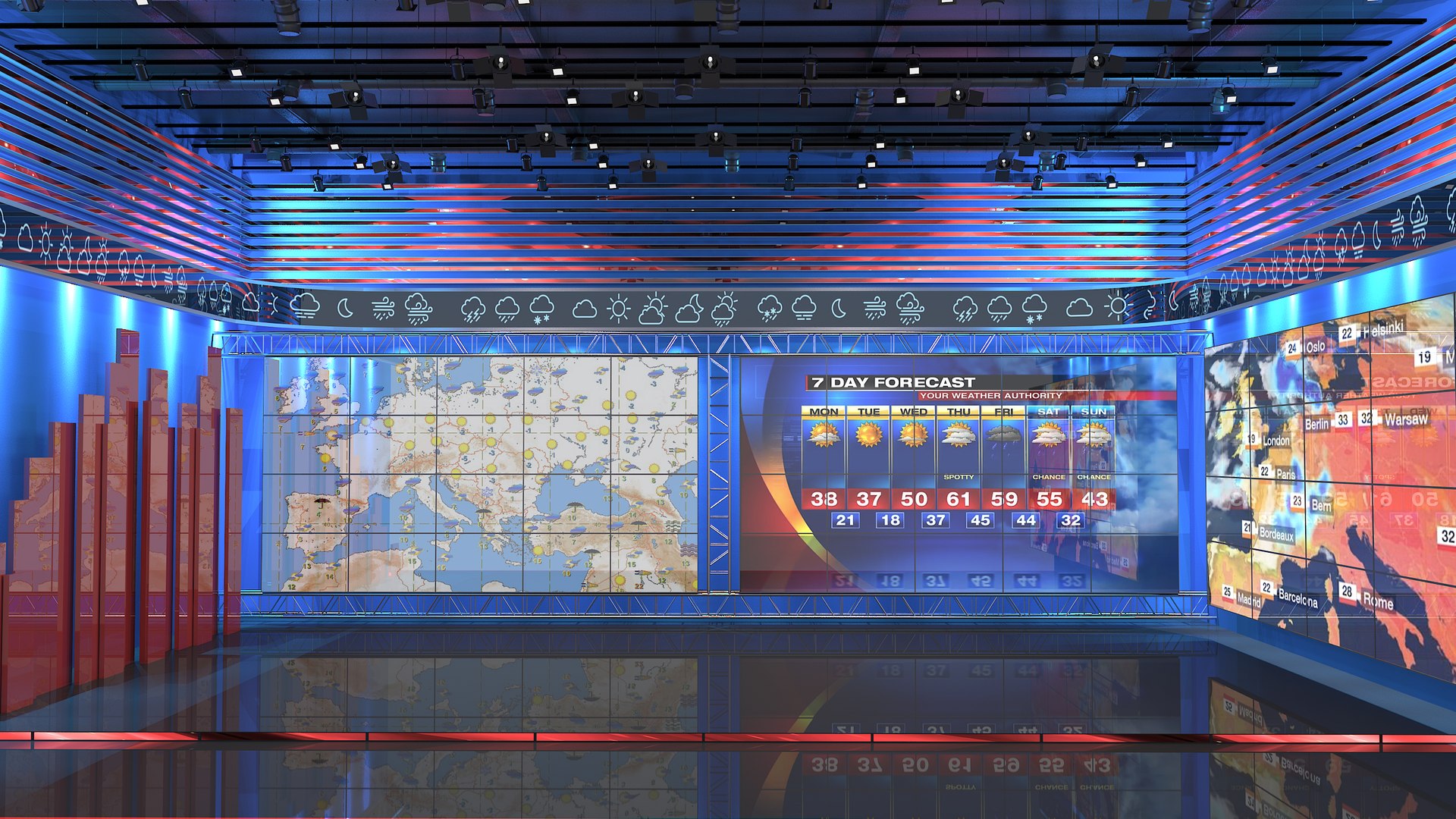 3D Model Tv Studio - TurboSquid 1580459