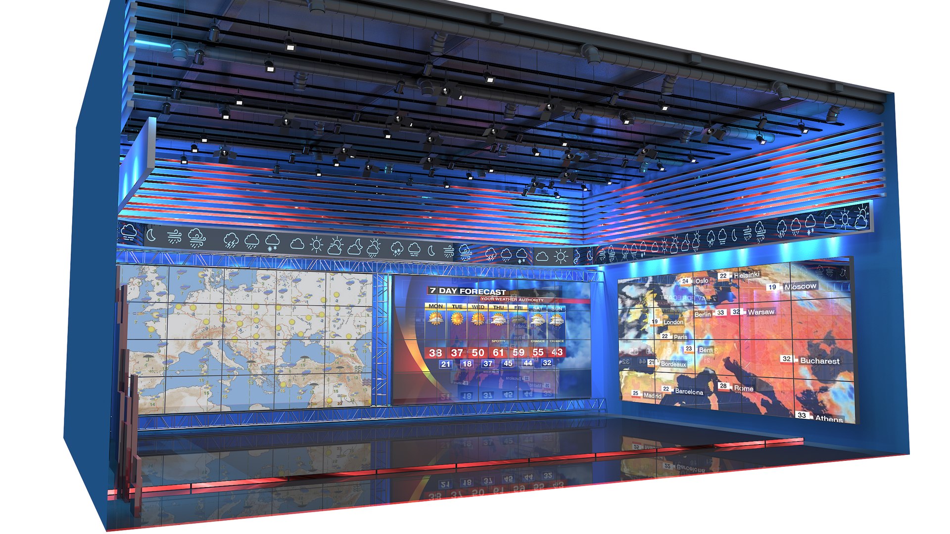 3D Model Tv Studio - TurboSquid 1580459