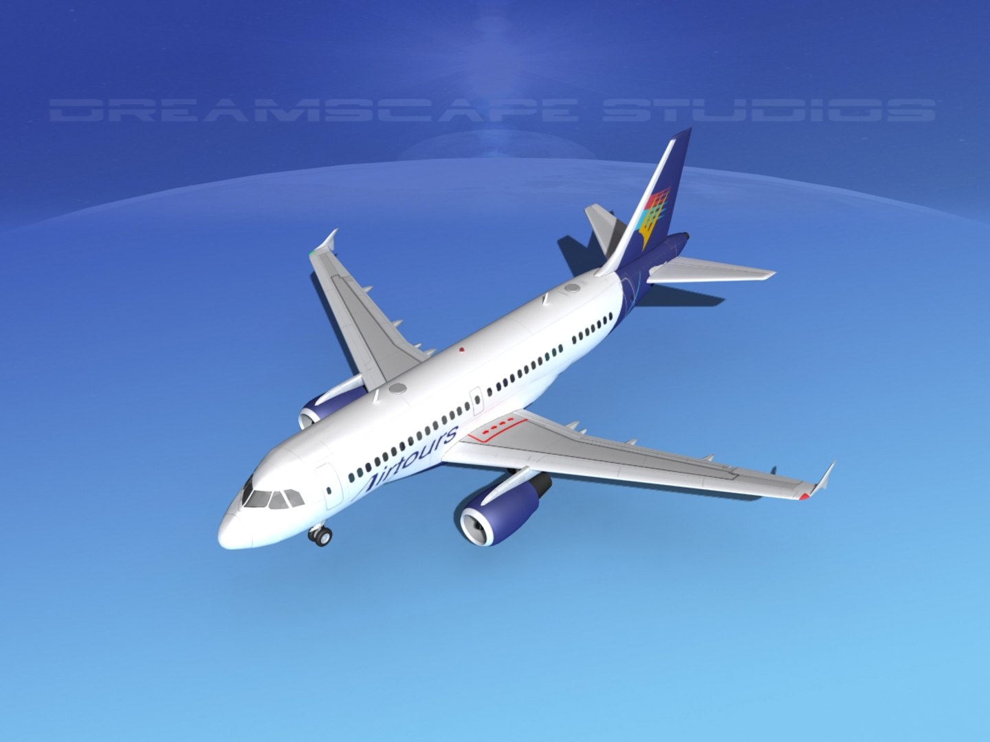 Scale Airbus A319 3d Model