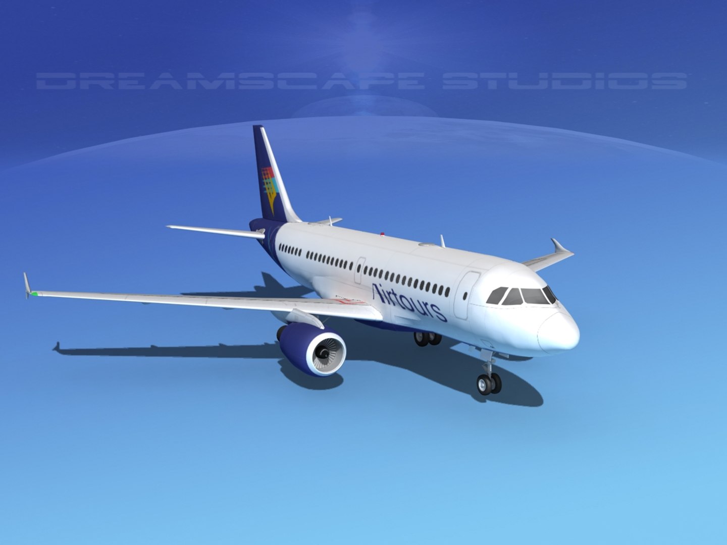Scale Airbus A319 3d Model